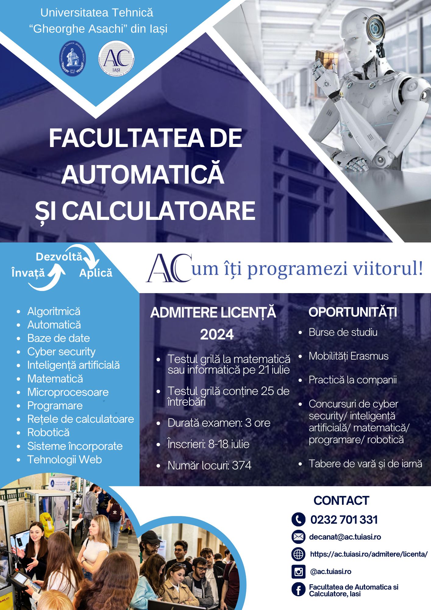 Admitere Licență – Facultatea de Automatică și Calculatoare
